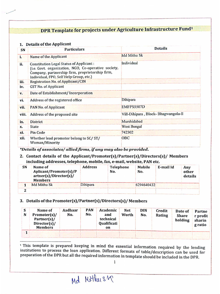 MD Mithu SK DPR | PDF