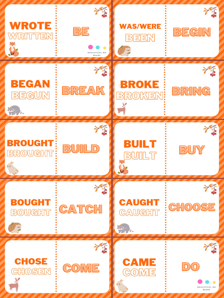 Domino Past Simple Autumn | PDF