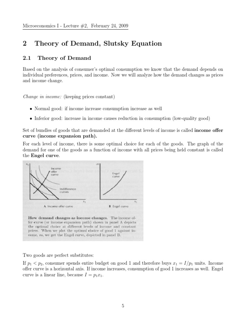 Slutsky Equation As An Elasticity | PDF | Demand | Price Elasticity Of ...