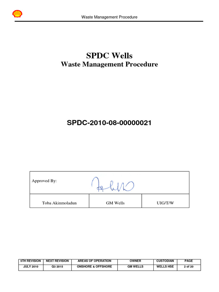 Waste Management Procedure Overview | PDF | Waste | Hazardous Waste