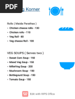 Buffet Tag Design for Veg Pulao Menu | PDF