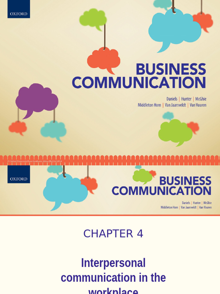 Business Communication - PowerPointsChapter 4 | PDF | Communication ...