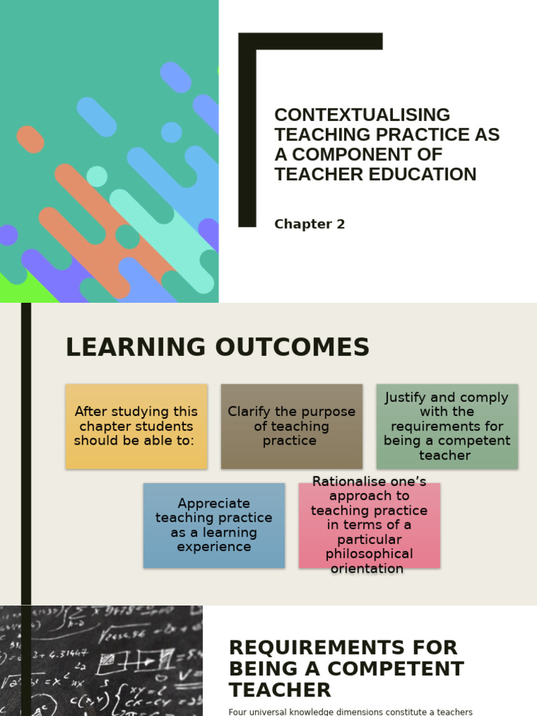 Unit 3 Contextualising Teaching Practice as a Component of Teacher | PDF | Constructivism ...