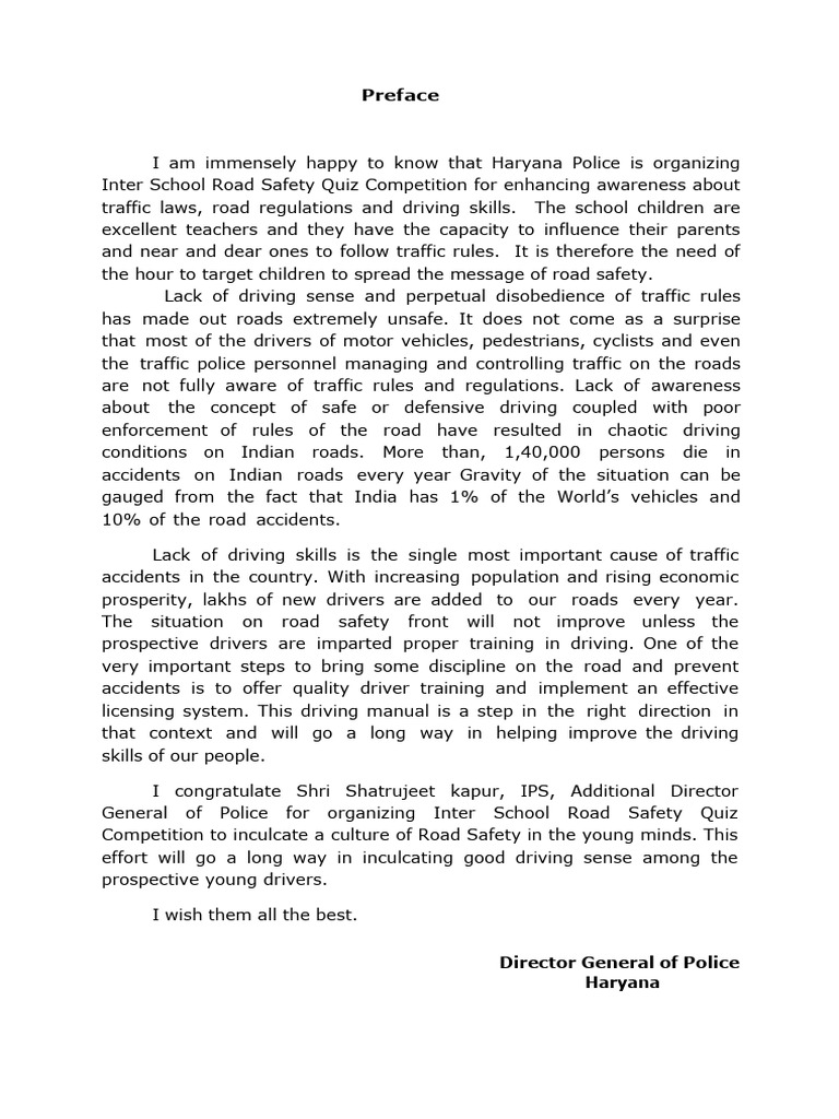 Haryana Road Safety English Level II Final | PDF | Traffic | Intersection (Road)