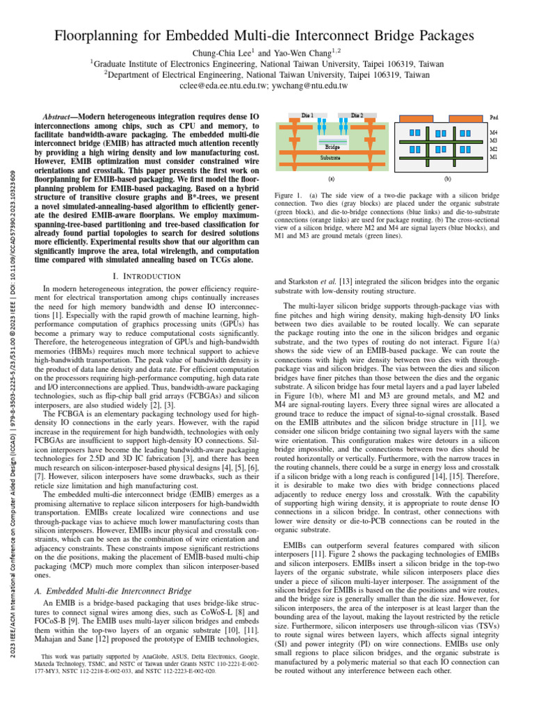Floorplanning For Embedded Multi-Die Interconnect Bridge Packages | PDF ...