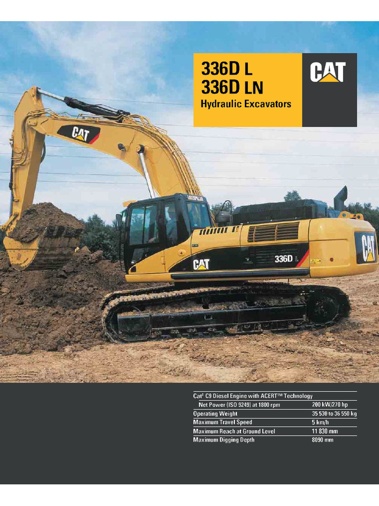 Technical Data Caterpillar 336D + DLN - Eng. | PDF