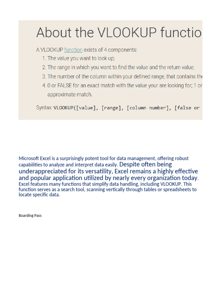 Vlookup_Example Training | PDF | Computing | Data Management