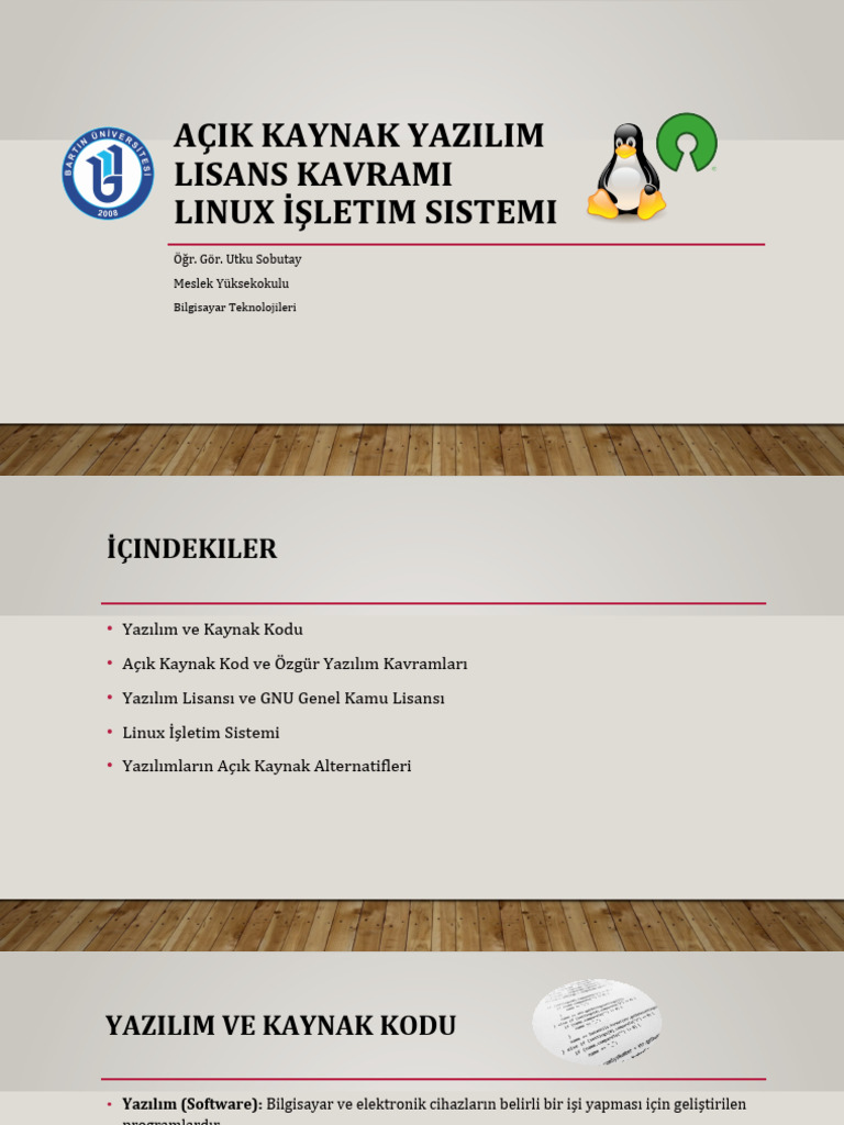 acik-kaynak-yazilim-lisans-kavrami-ve-linux-isletim-sistemi | PDF