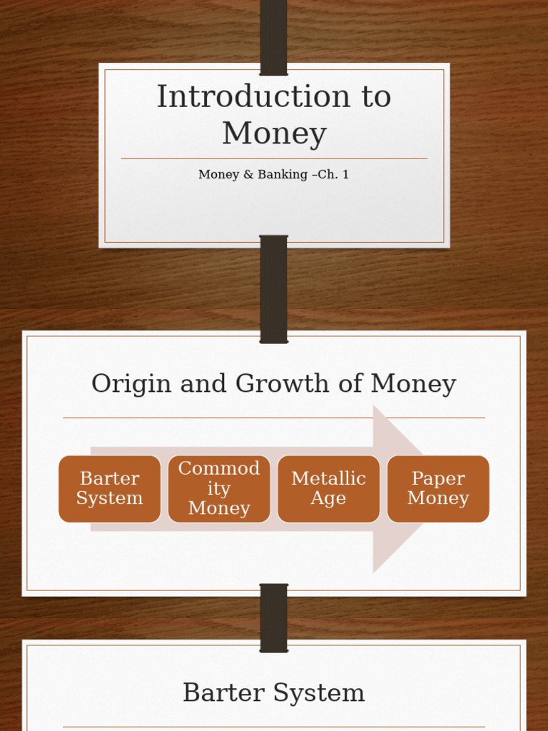 Introduction To Money | PDF | Money | Banknote
