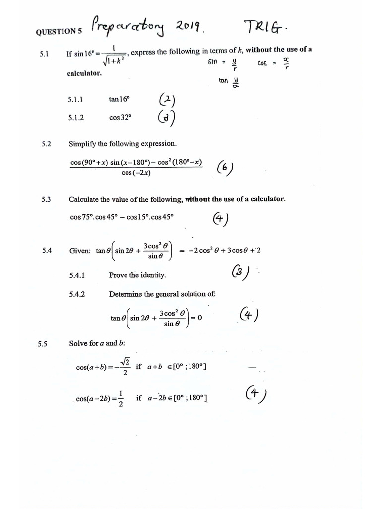 Trig 2 Quest & Ans-1 | PDF