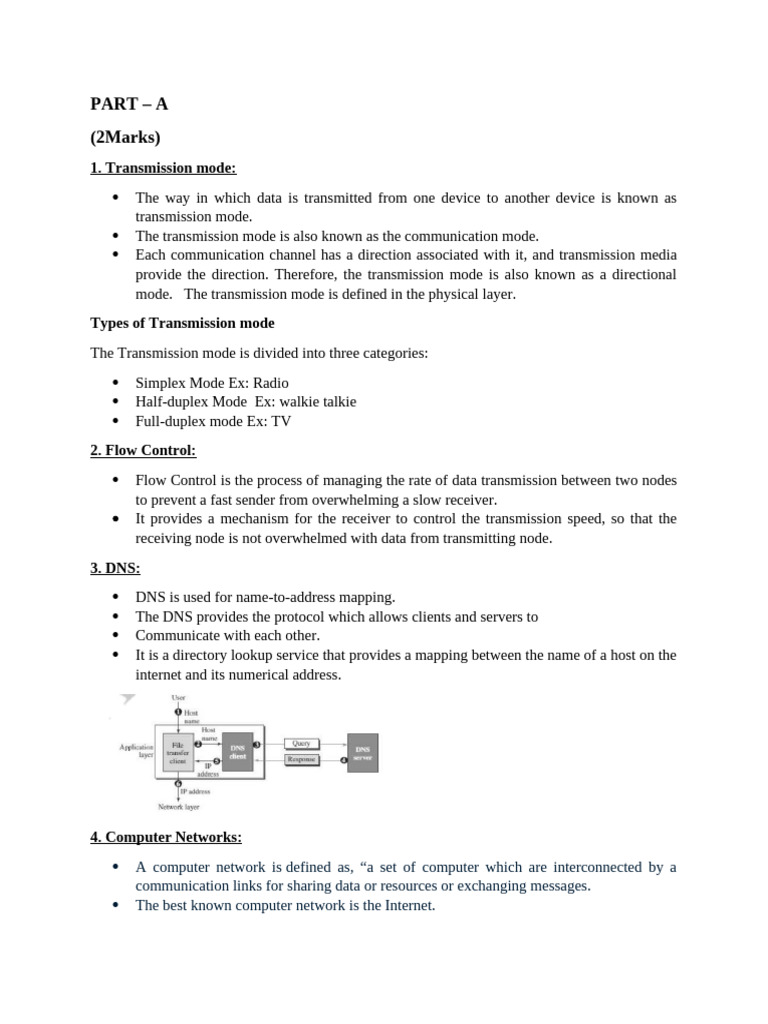 IMPRTANT QUES-IAE 1 | PDF | Computer Network | Network Congestion