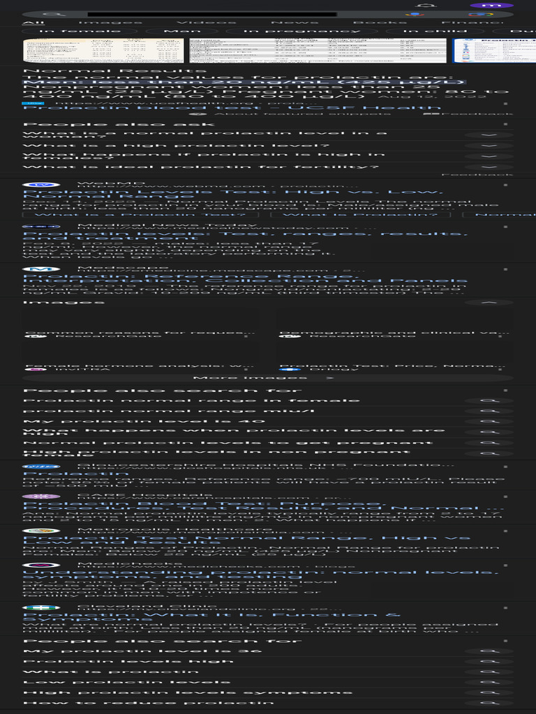 Prolactin Normal Range Guide | PDF | Pregnancy | Medical Specialties