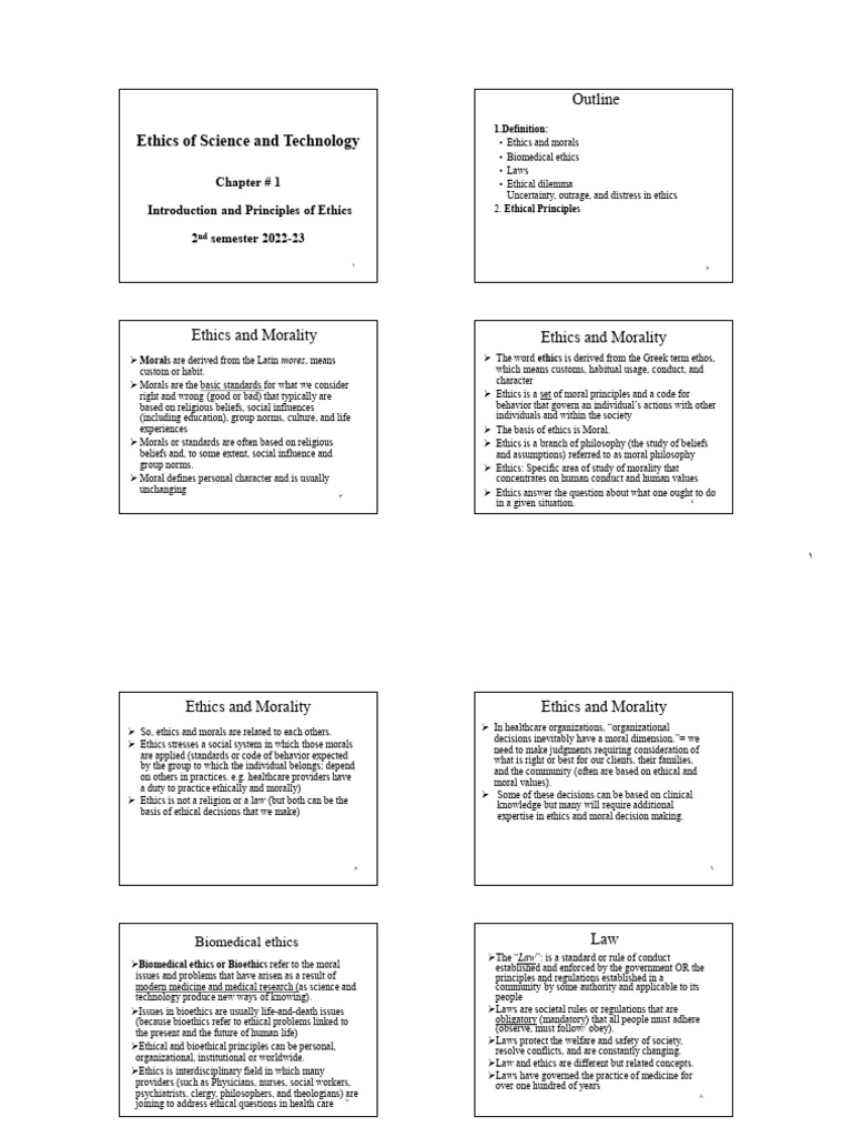 1st lecture 4 by 1 | PDF | Morality | Autonomy