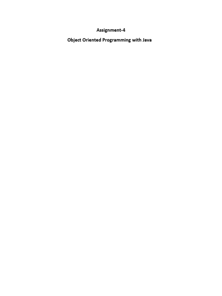 Assignment-4 Java | PDF