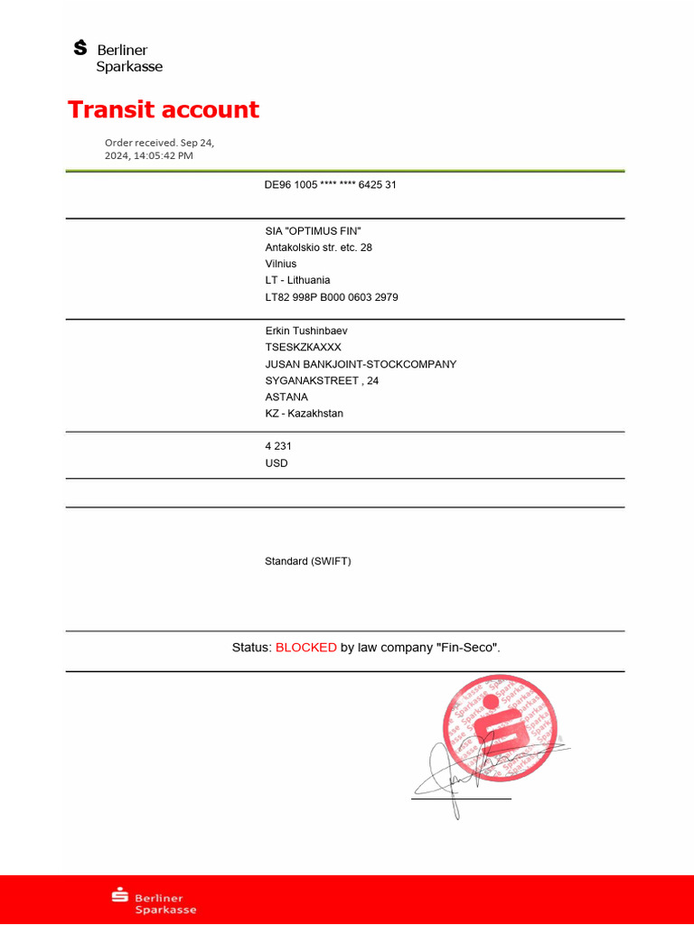 Transit - Account - Bakhadir Davletov | PDF