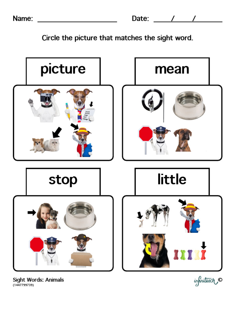 Sight Words Animals 68 43 1447799739 | PDF