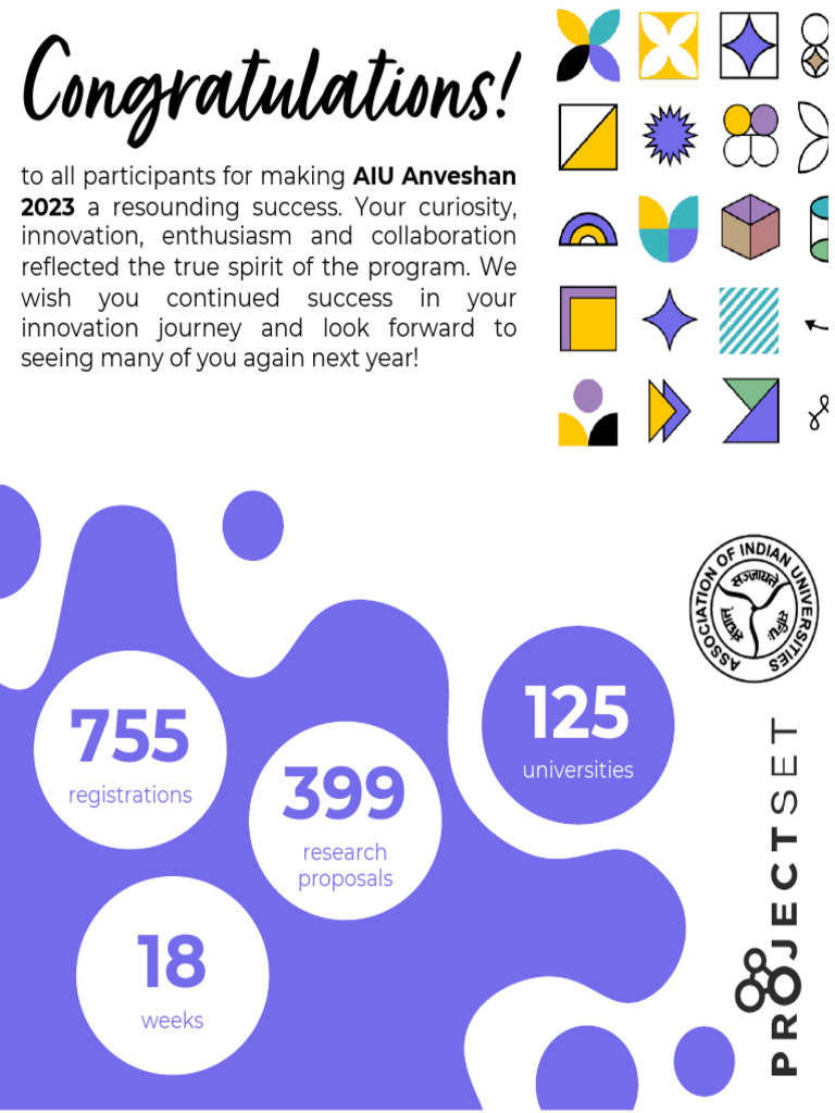 AIU Anveshan 2023 National Convention Infographics - v2 | PDF