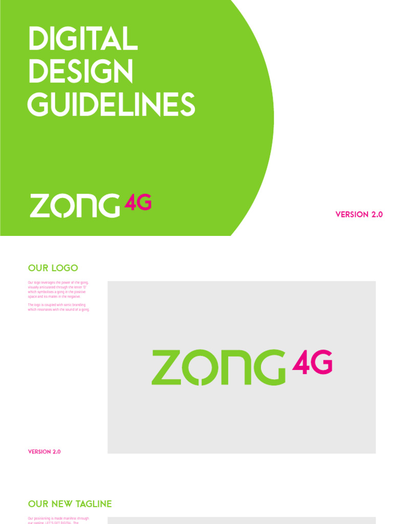 Zong - Digital Design Guidelines V-2.0 | PDF | Typography | Logos