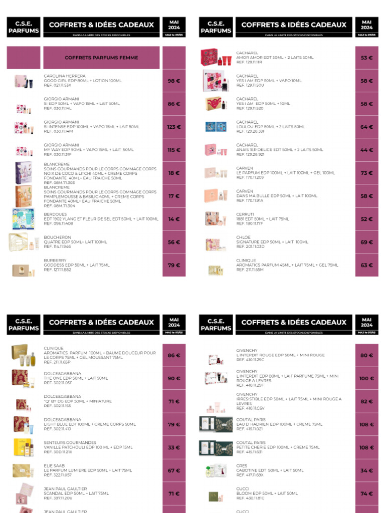 COFFRETS 2023 Google Sheets | PDF