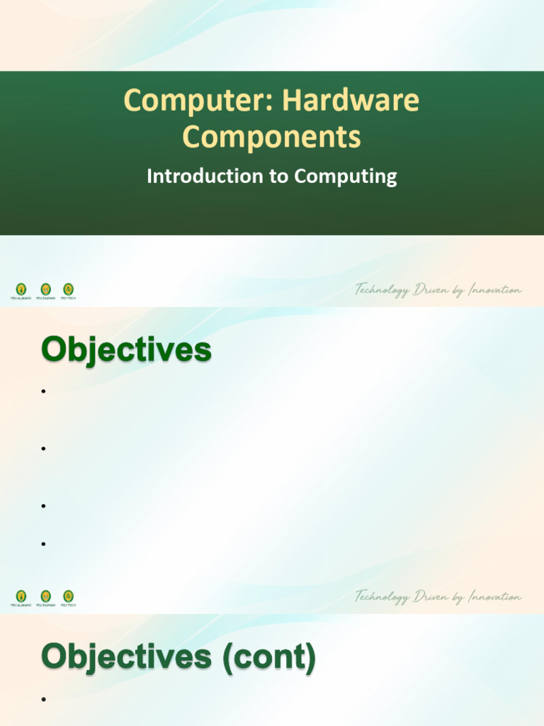 Computer Hardware Basics Guide | PDF