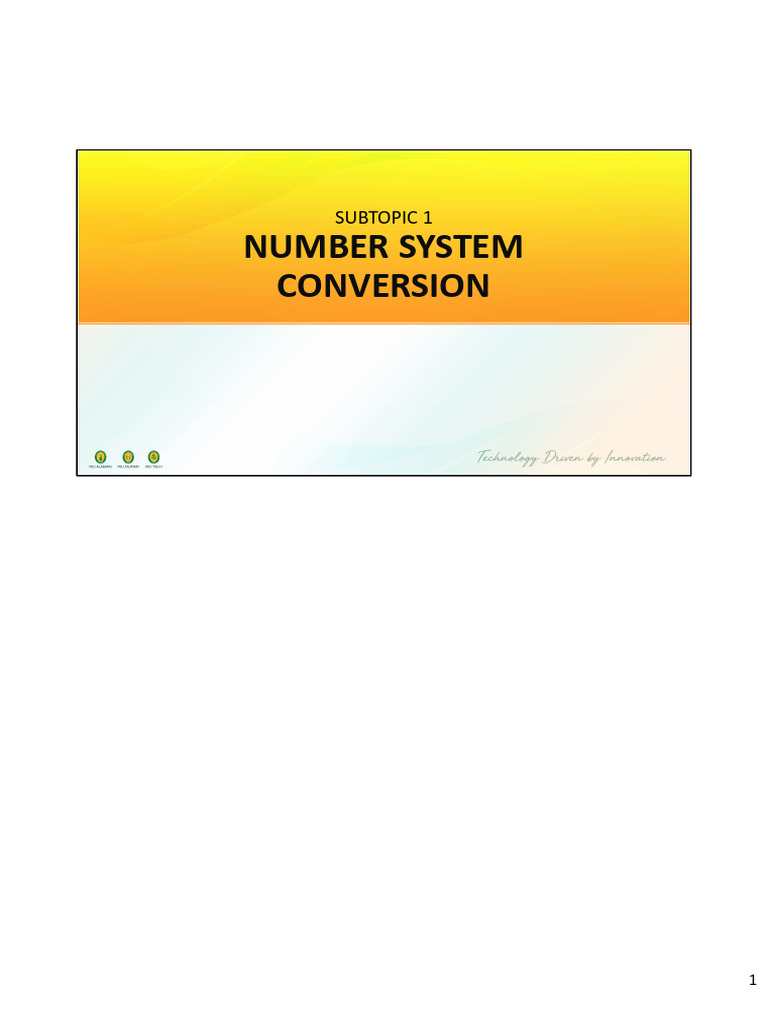 (M4S1-SUPPLEMENTARY2) Number System Conversion | PDF | Decimal | Lexicology