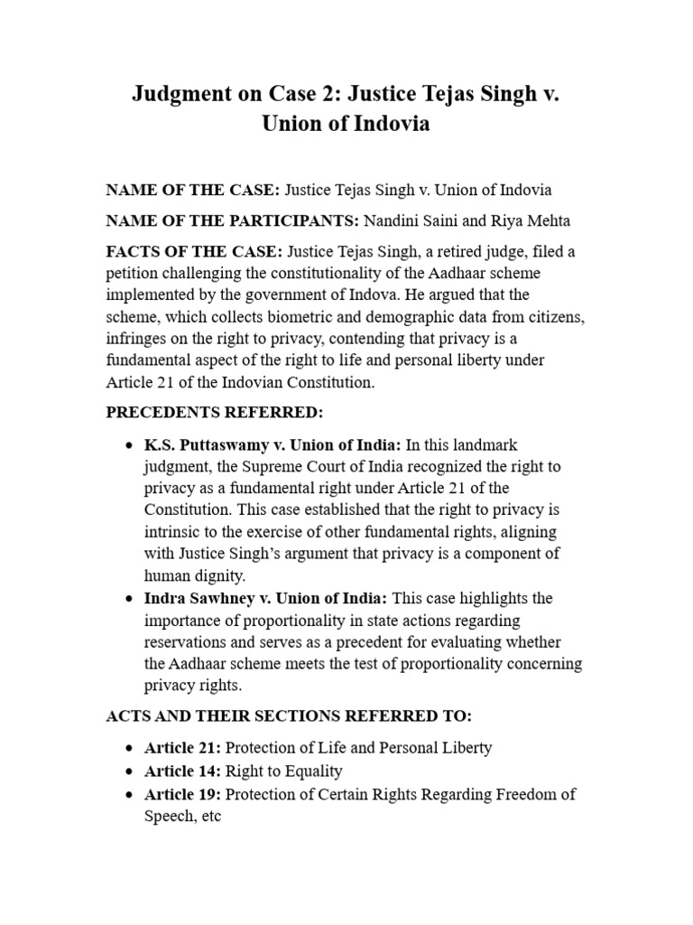 Be The Judge | PDF | Privacy | Right To Privacy