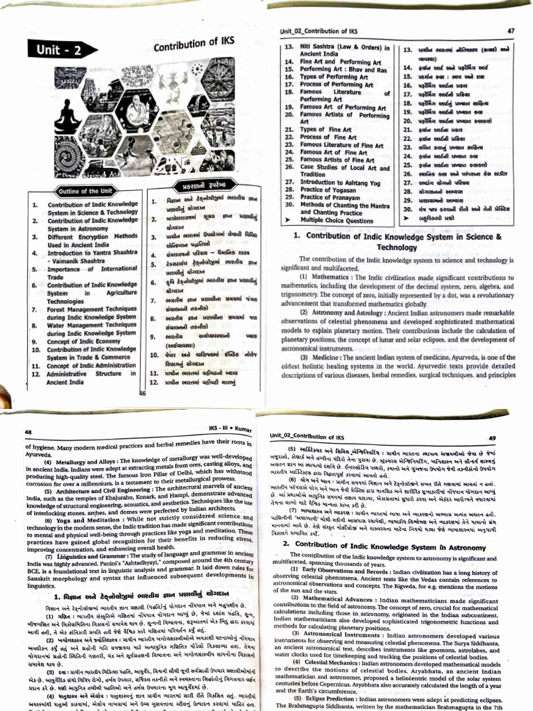 Unit-2 (Contribution of IKS) | PDF