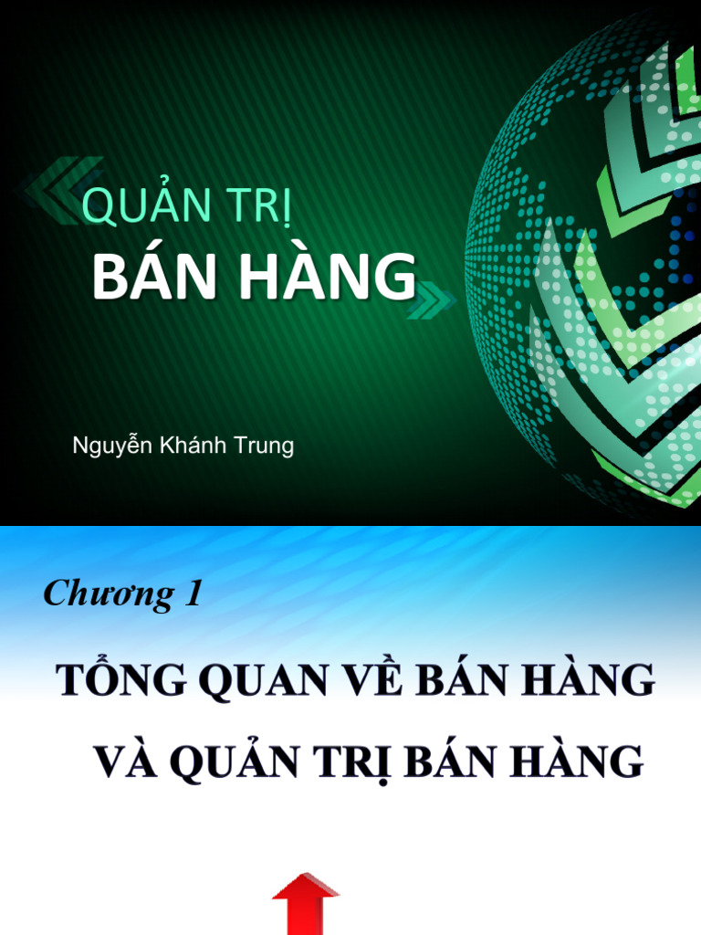 Chuong 1 - Tong Quan Ve Ban Hang Va Quan Tri Ban Hang | PDF