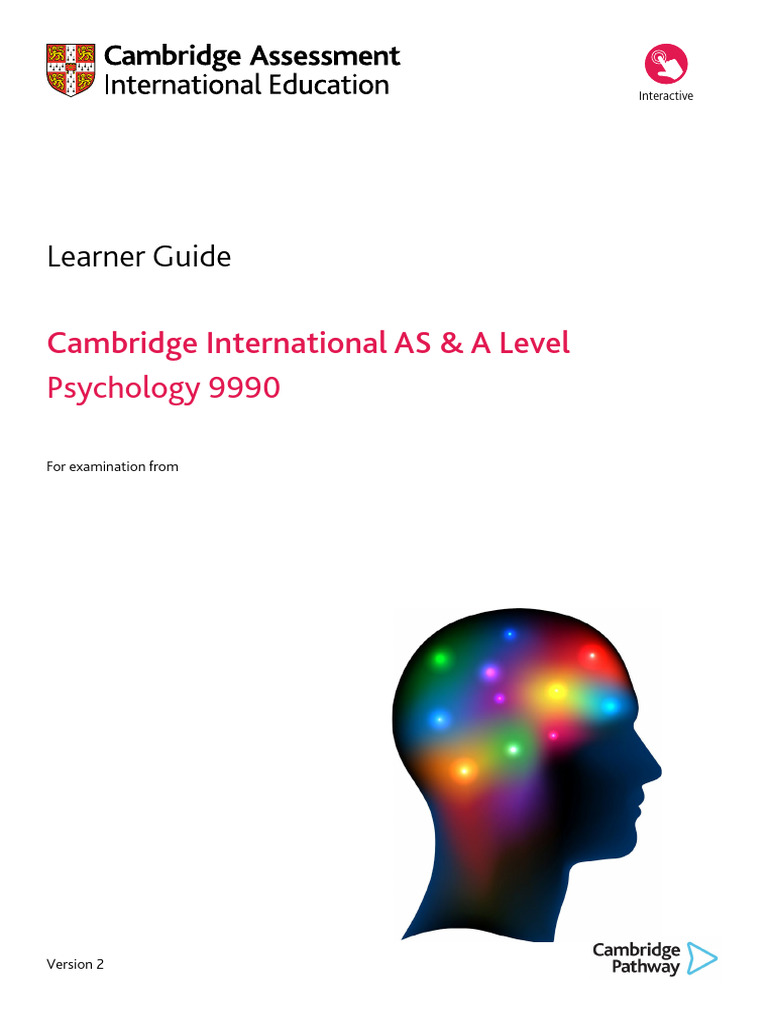 2024 Onwards - 9990 AICE Psychology Student Learner Guide | PDF ...