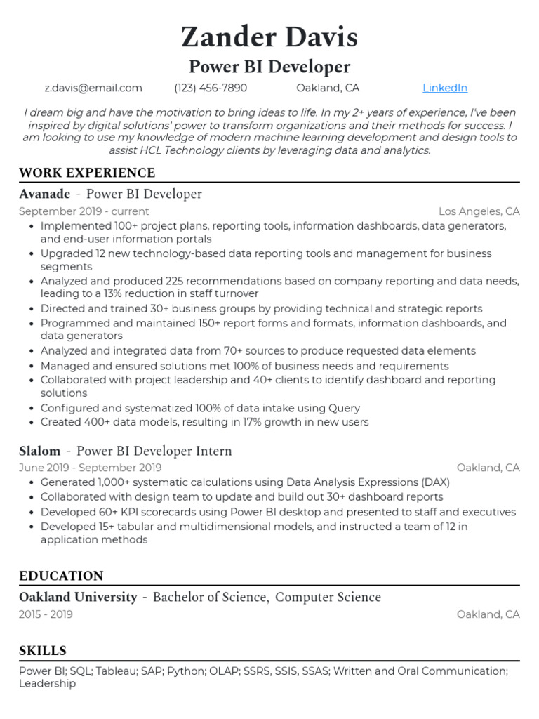 power-bi-professional-resume-example | PDF