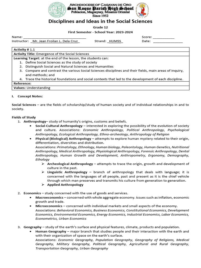 Learning Plan DISS | PDF | Id | Psychoanalysis