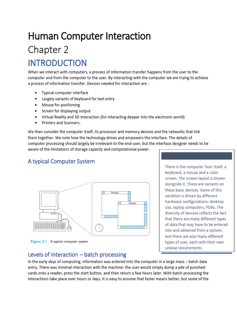 Human Computer Interaction ch2 | PDF | Printer (Computing) | Computer Keyboard