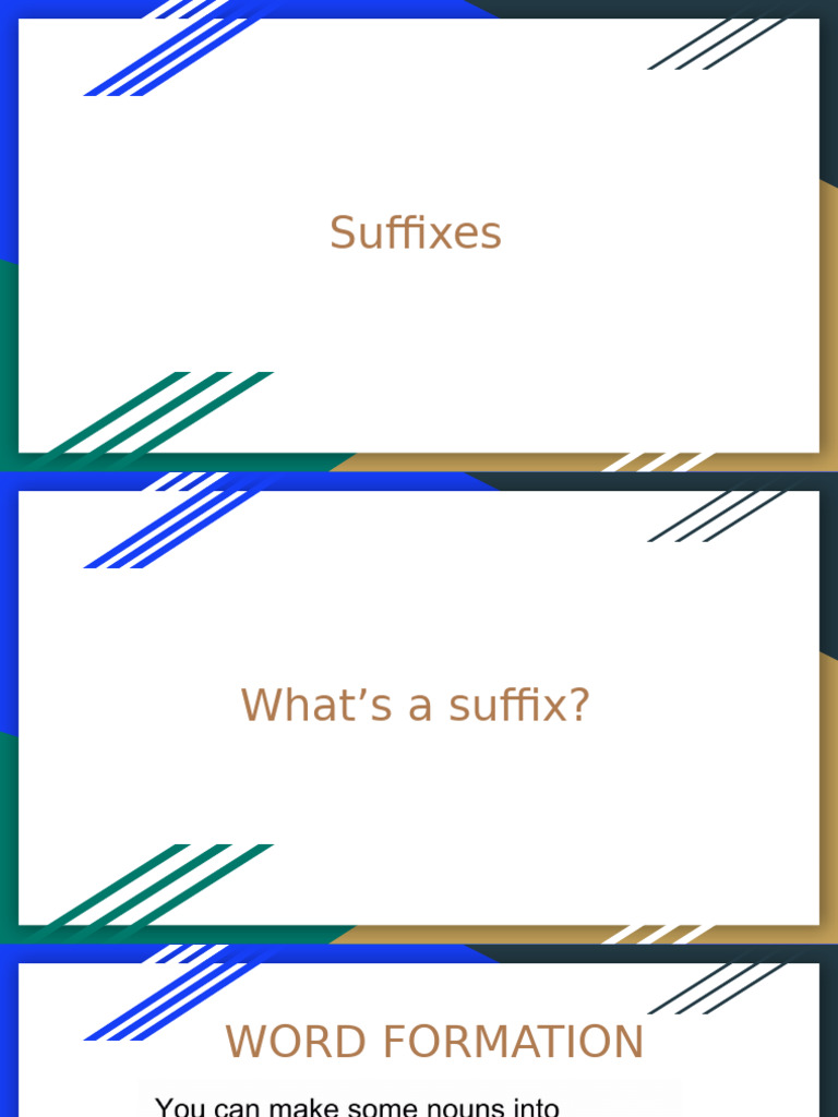 Suffixes | PDF