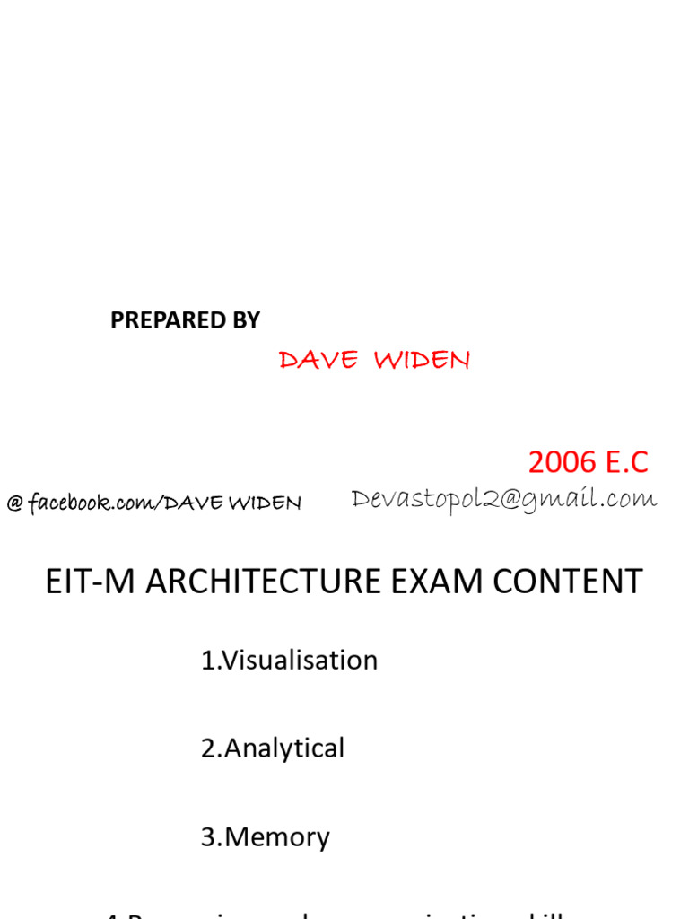 Architecture Entrance Exam Preparation Guide | PDF | Color | Vision