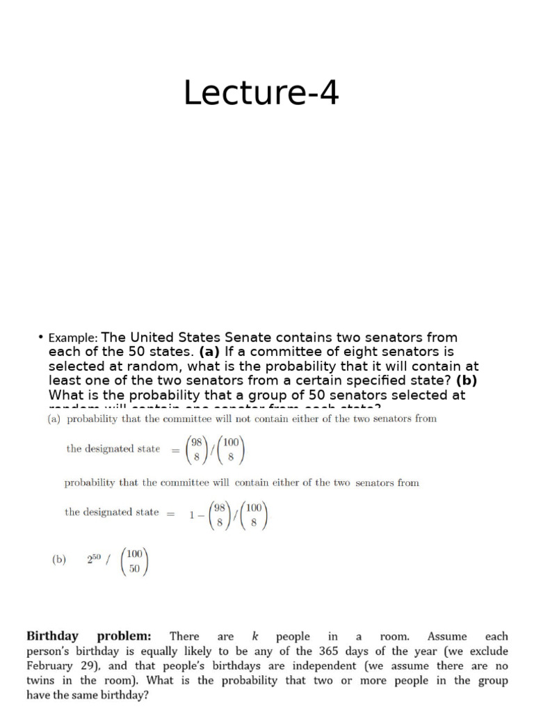 EC003 2024 Lecture-4 Conditional Probability (Autosaved) | PDF | Measure Theory | Mathematical ...