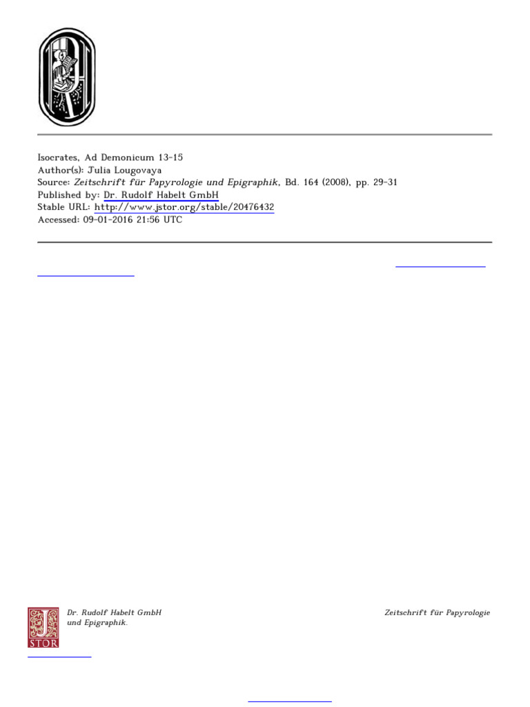 Zpe 164 Lougovaya Ad Demonicum | PDF | Writing | Manuscript