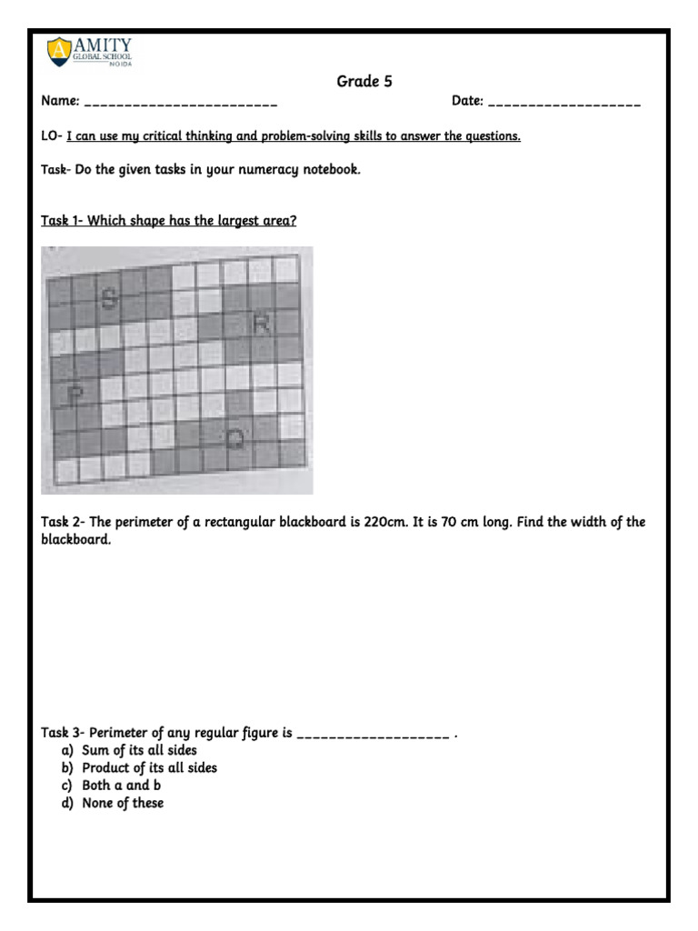 P5 Math Practice Sheet Dated 3.10.24 | PDF | Art