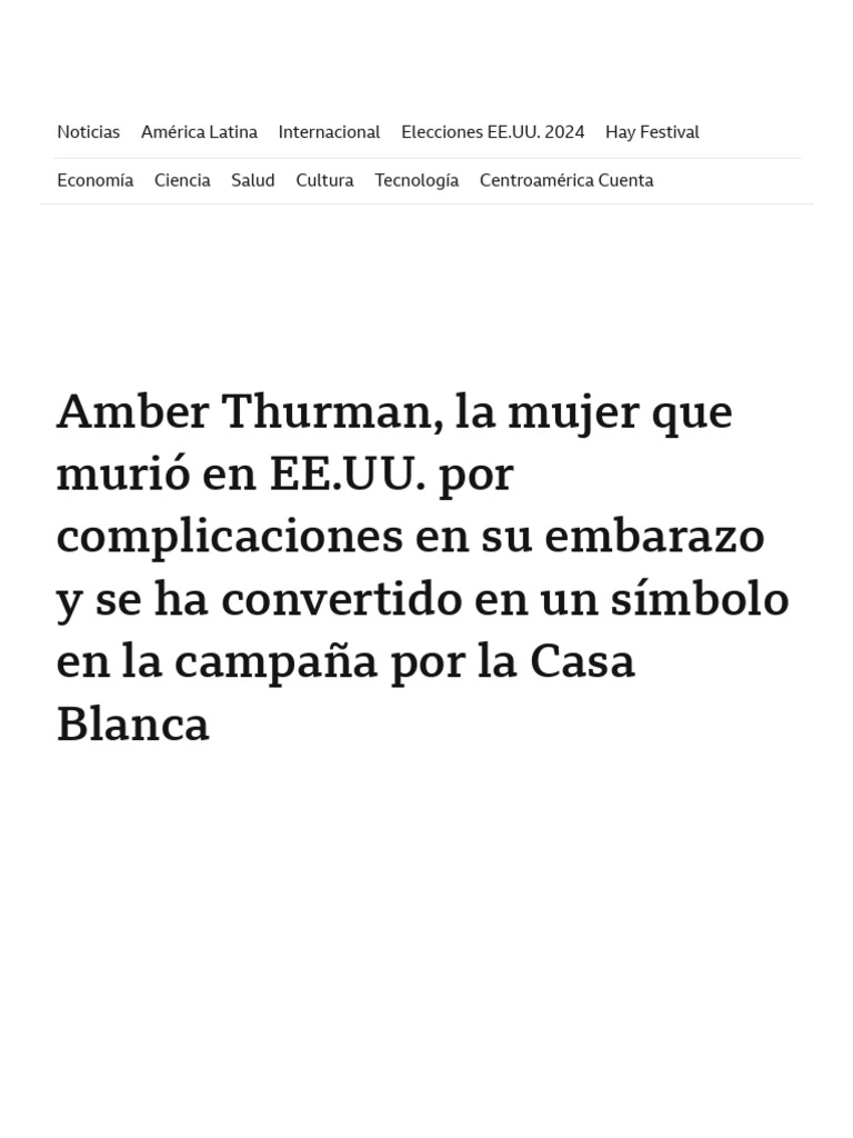 Amber Thurman, La Mujer Que Murió en EE - UU. Por Complicaciones en Su ...
