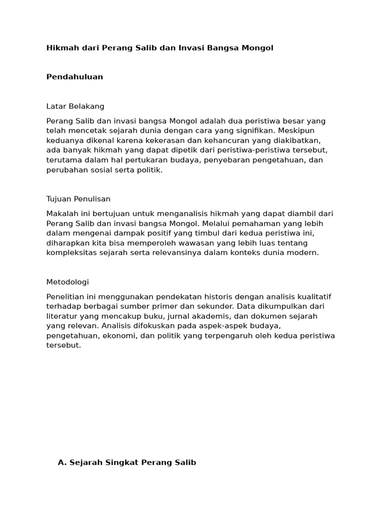 Perang Salib Dan Invasi Mongol | PDF | Perjalanan | Sejarah