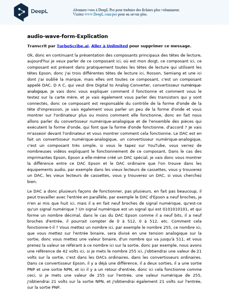 Fonctionnement-wave-form-Explication FR | PDF | Convertisseur numérique-analogique | Vagues