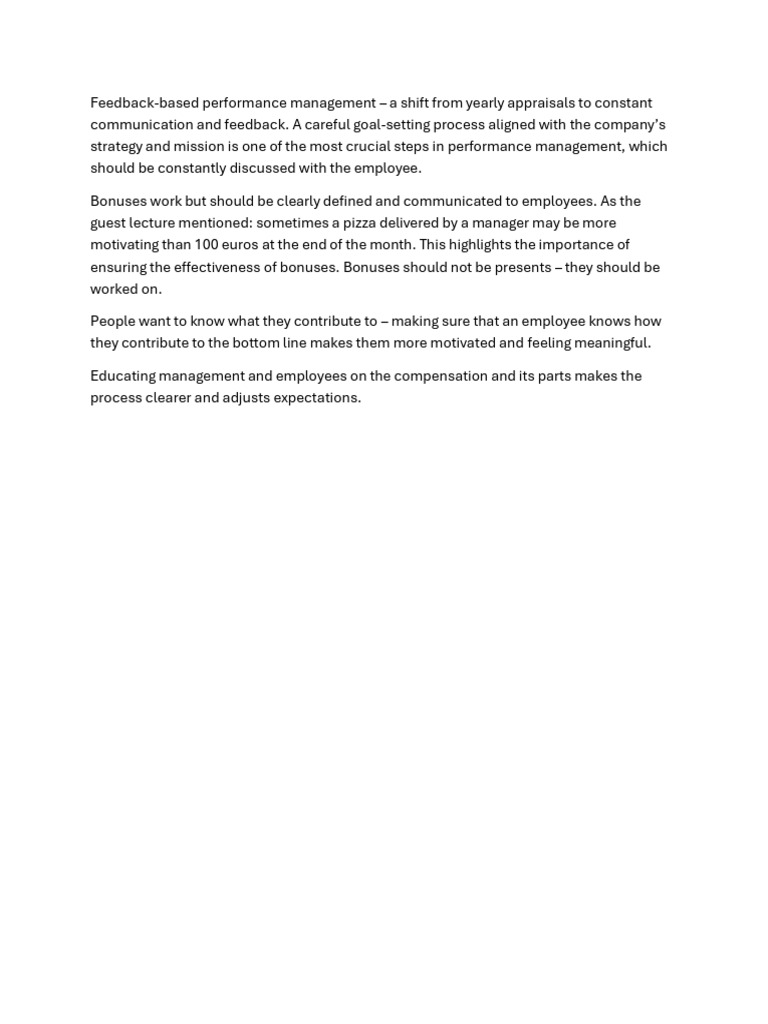 Guest Lecture Reflection 5 - HRM | PDF | Business