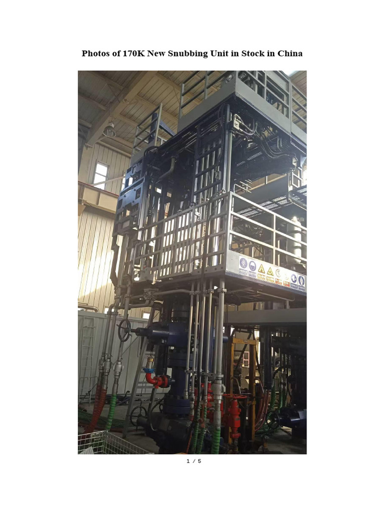 Photos of 170K New Snubbing Unit in Stock in China | PDF