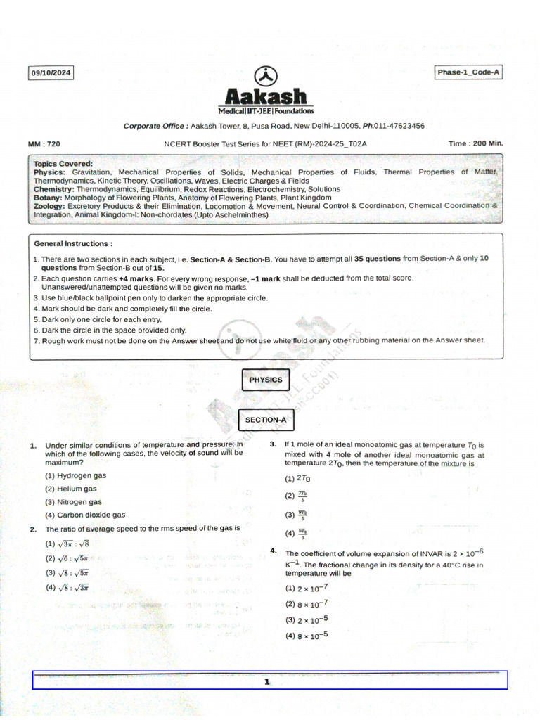 NBTS - 02_B_QP | PDF | Gases | Redox
