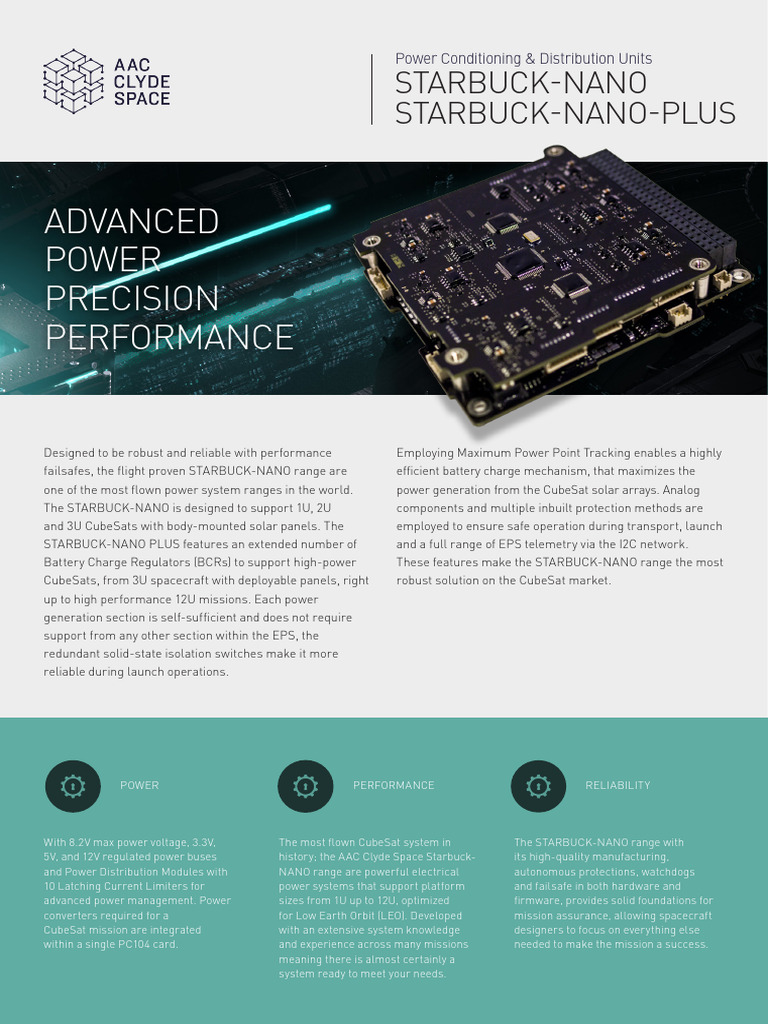 AAC DataSheet Starbuck-Nano | PDF | Solar Panel | Outer Space