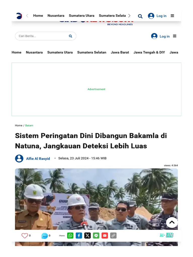 Sistem Peringatan Dini Dibangun Bakamla Di Natuna, Jangkauan Deteksi Lebih Luas | PDF