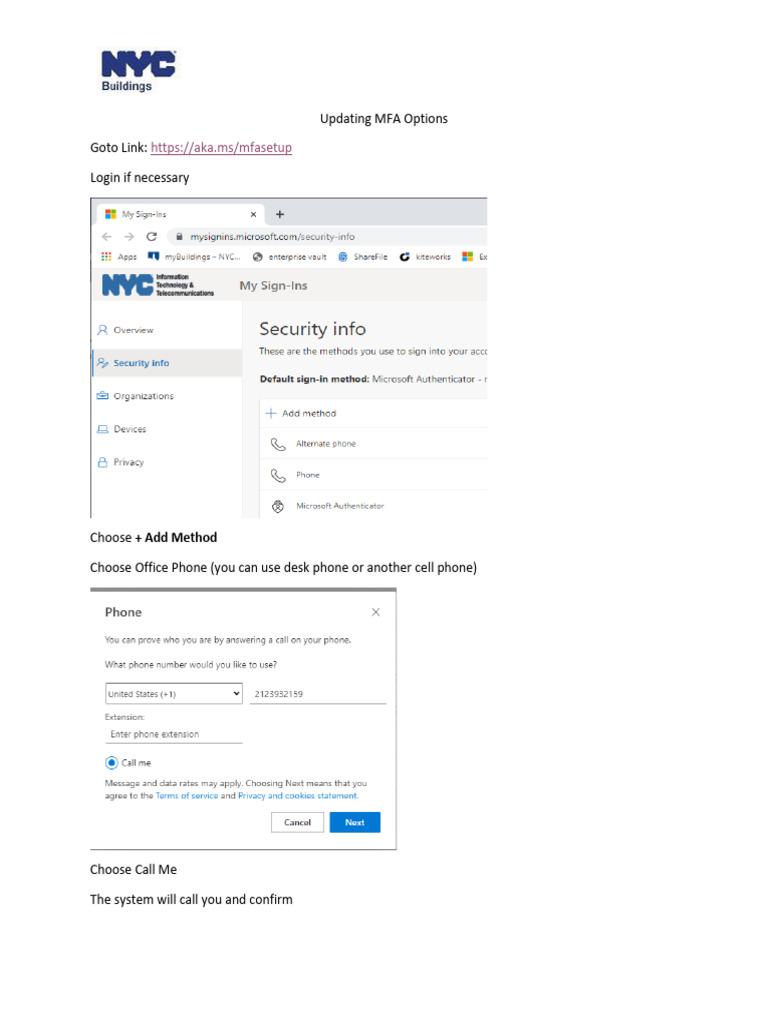 MFA Setup Guide for Office Phones | PDF