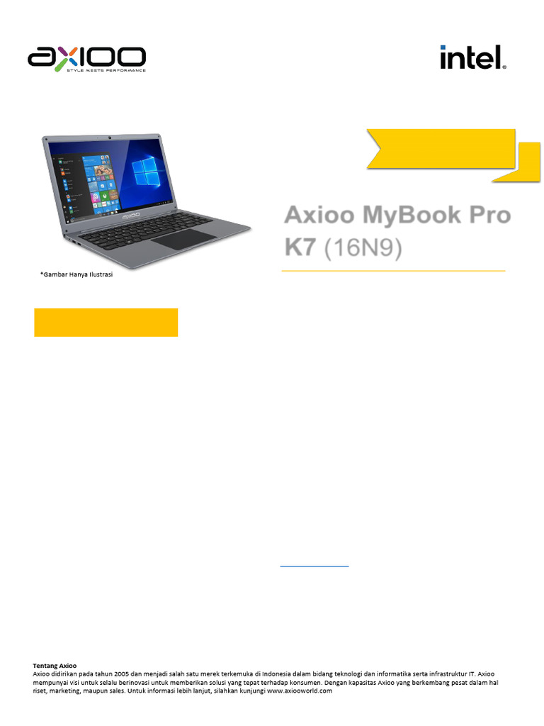 Axioo MyBook Pro K7 (16N9) | PDF