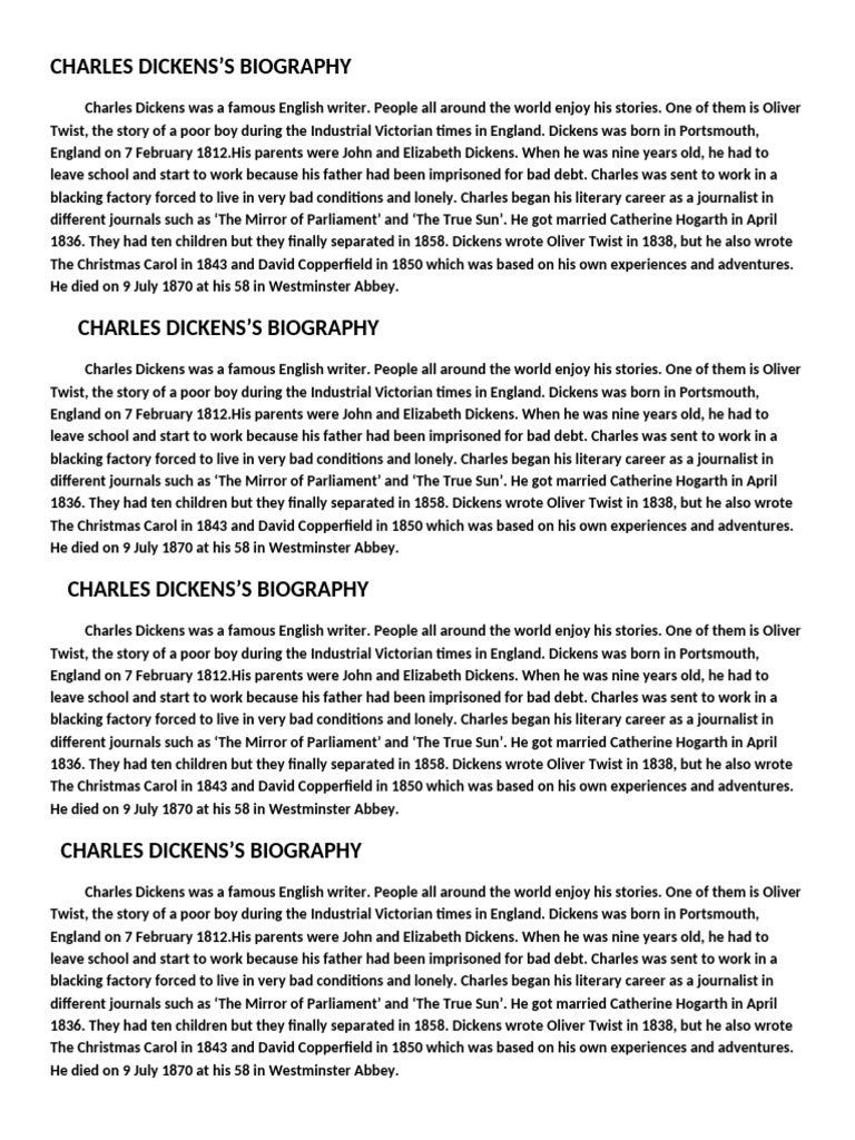 Charles_Dickens__biography | PDF | Charles Dickens | A Christmas Carol