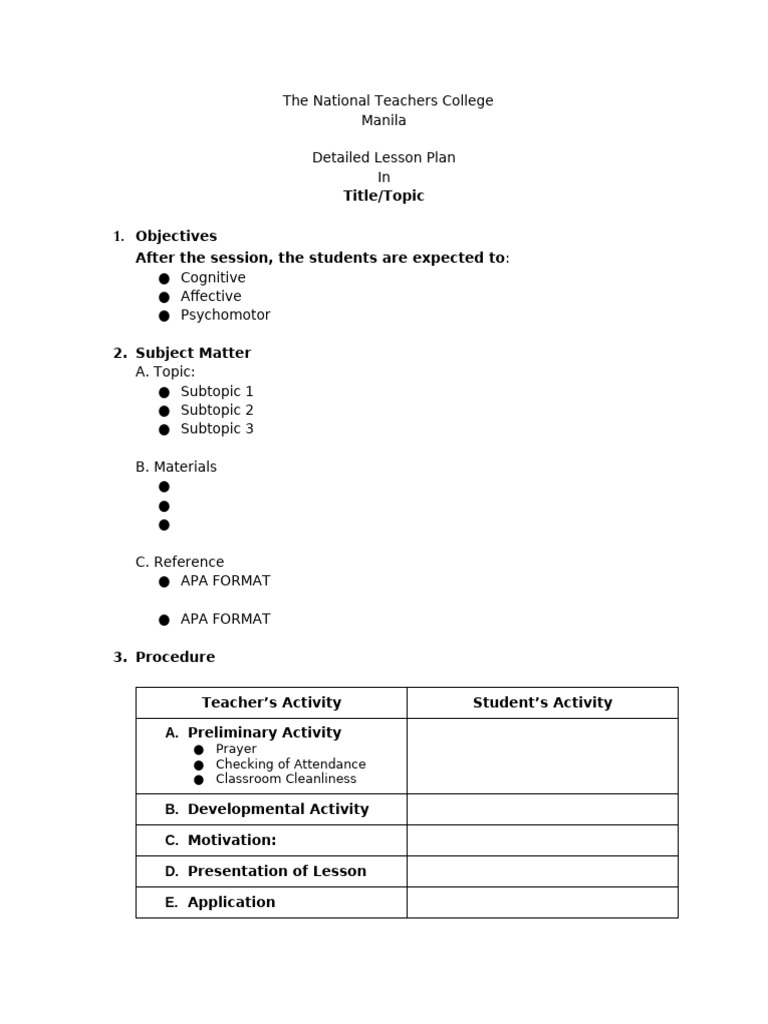 Detailed-Lesson-Plan-Template-1 | PDF