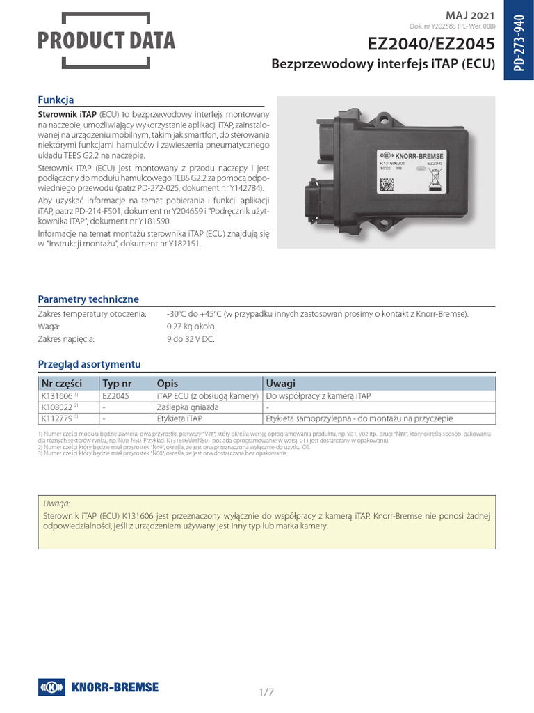Bezprzewodowy Interfejs iTAP | PDF